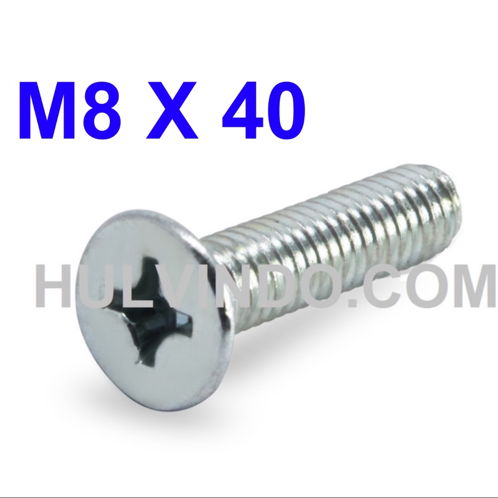 Jual BAUT JF FLAT HEAD M8 X 40 | Shopee Indonesia