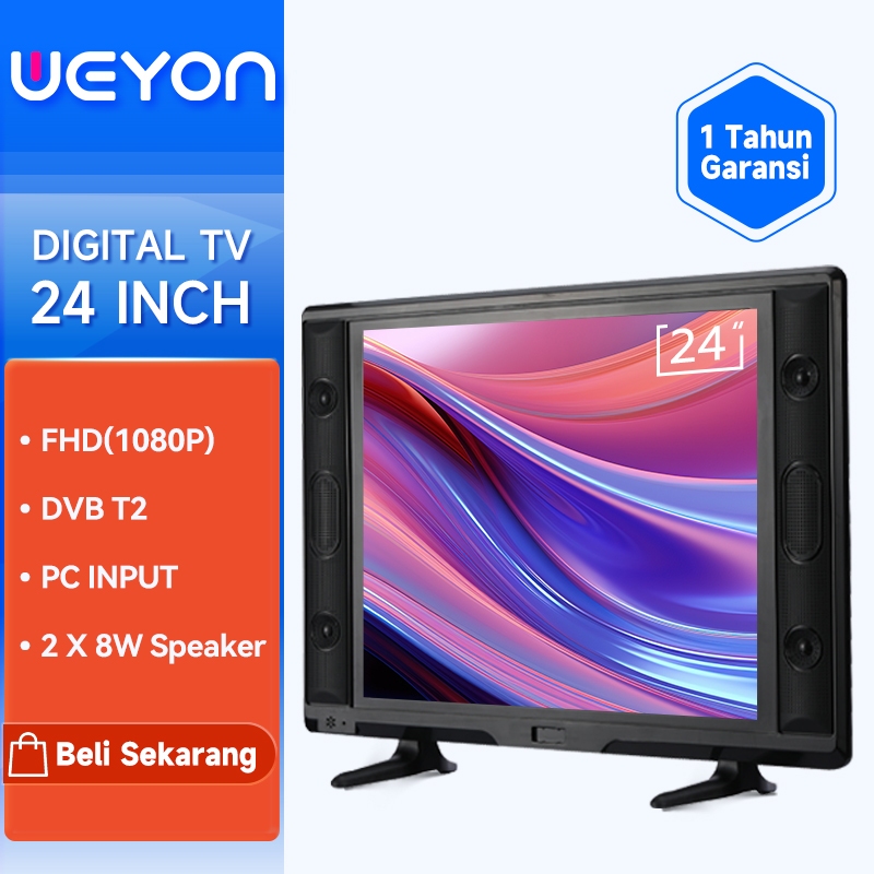 Jual WEYON TV Digital 24 inch FHD Televisi Digital/Analog LED/LCD TV ...