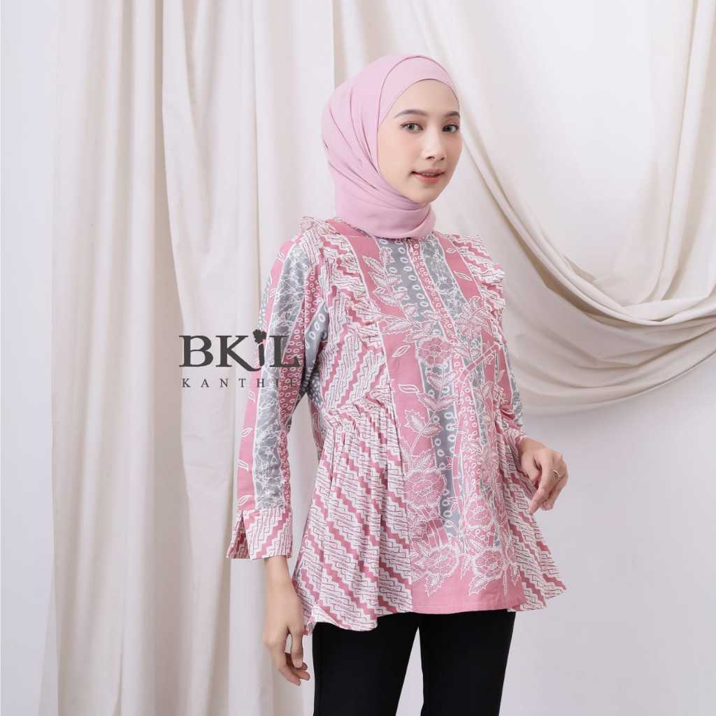 Jual KANTHIL Baju Batik Couple Pria Wanita Atasan Batik Wanita Modern ...