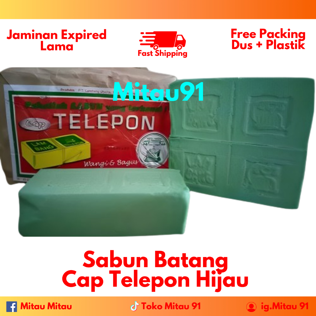Jual Sabun Batang Cap Telepon Hijau Beli 5 Pack Lebih Murah | Shopee ...