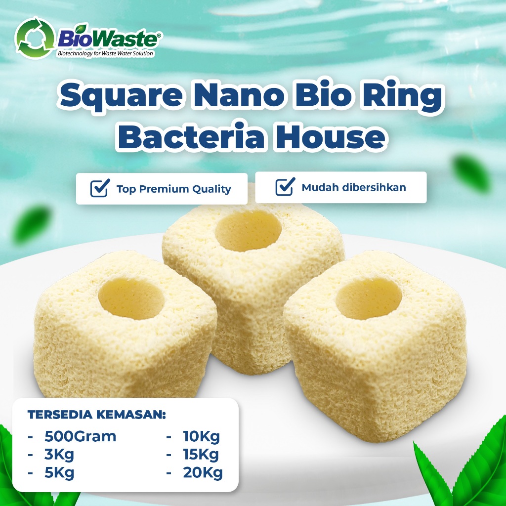 Jual Fishco Rumah Bakteri Media Filter Square Nano Bio Ring Bacteria ...