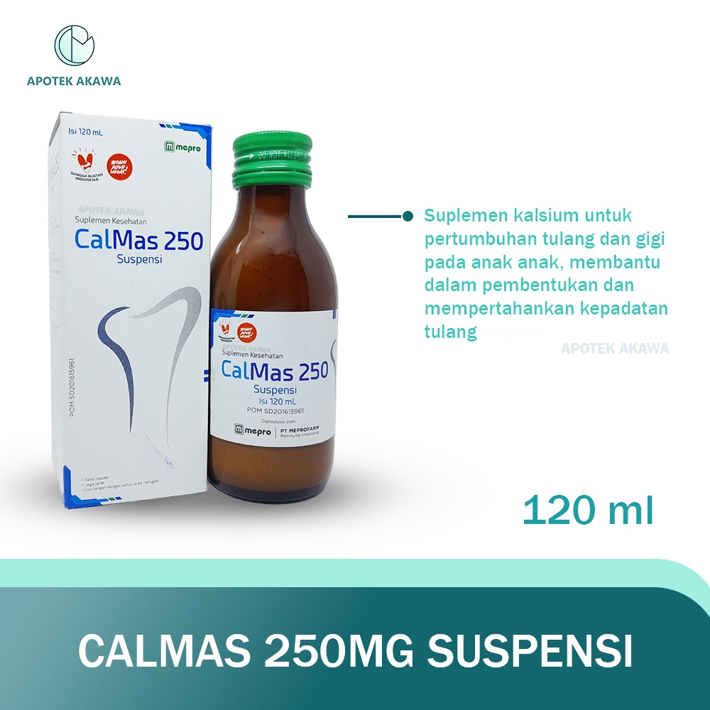 Jual CALMAS 250 MG SUSPENSI 120 ML / SUPLEMEN KESEHATAN TULANG / APOTEK ...