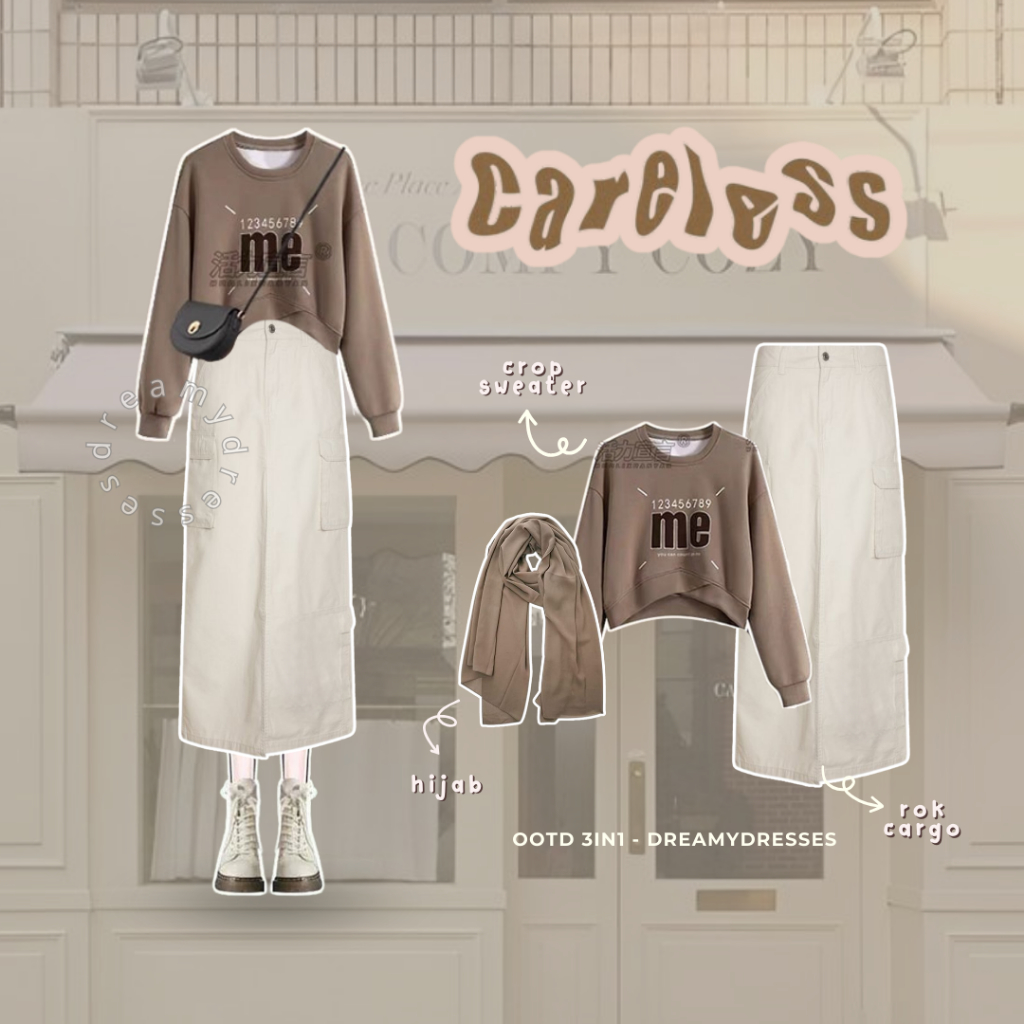 Jual 3IN1 SET 169 - Outfit Remaja Kekinian Oneset Wanita Kekinian ...