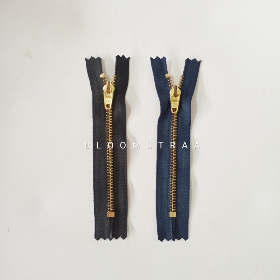 Jual Resleting jeans YKK 12,5cm 5inch Metal Zipper 5 in Seleting Besi MGC 49 5 inch 12,5 cm Gold ...