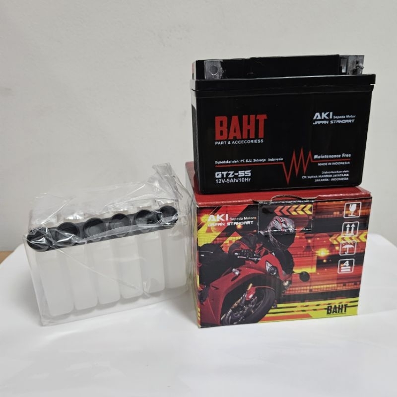 Jual Aki motor kering paling MURAH merek BAHT GTZ5S | Shopee Indonesia
