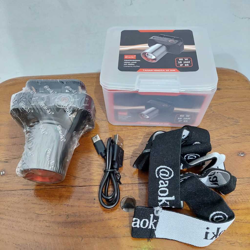 Jual AOKI 700-L SENTER KEPALA LASER ZOOM 50 / 60 WATT putih atau kuning | Shopee Indonesia