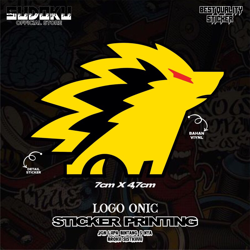 Jual STICKER STIKER PRINTING LOGO ONIC MOBILE LEGENDS BANG BANG ...