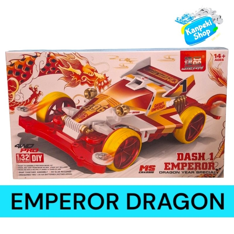 Jual rep tamiya mini 4wd merek jiepin model dash 1 emperor dragon year ...