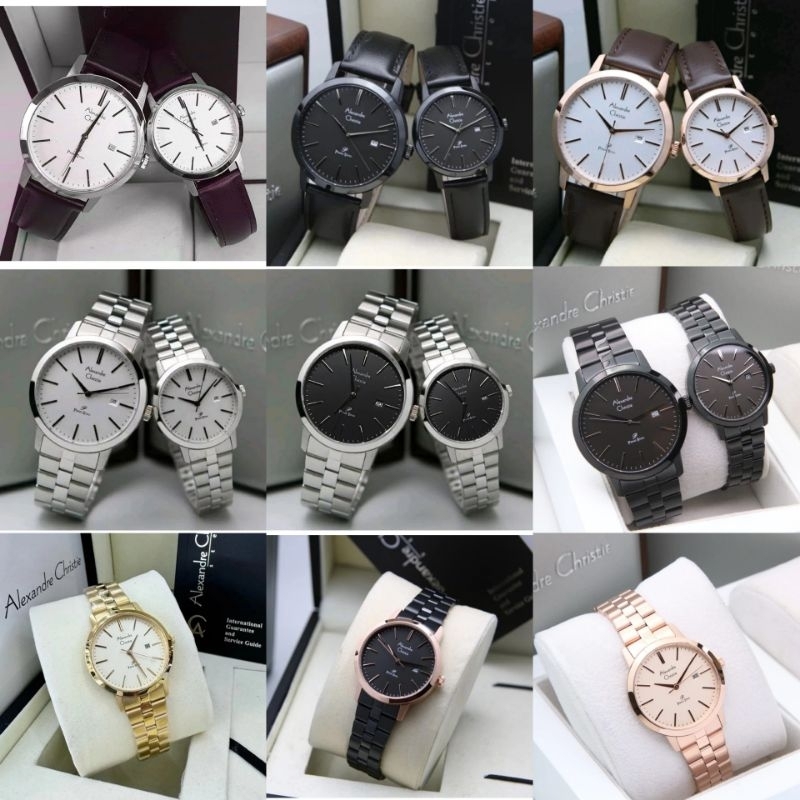 Jual jam tangan pria Alexandre Christie AC 1007 kulit / Rantai Original ...