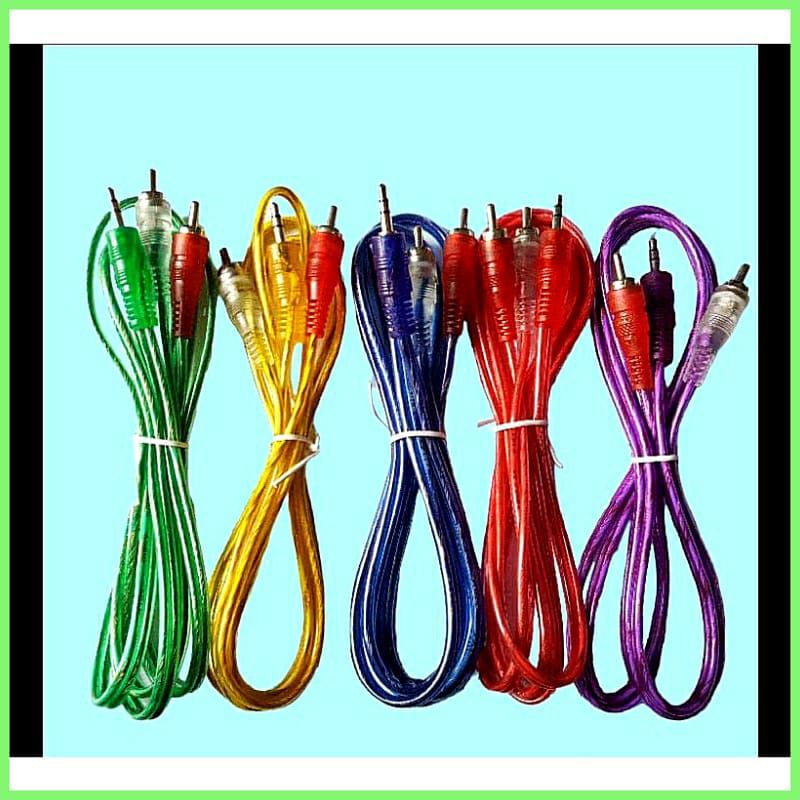 Jual Kabel Rca 2-1 Transparan/Kabel Audio 2in1 | Shopee Indonesia