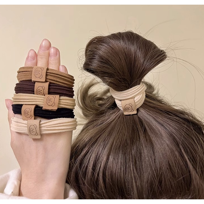 Jual [10 Pcs] Ikat Rambut/Karet Rambut Ponytail Teddy Bear | Shopee ...