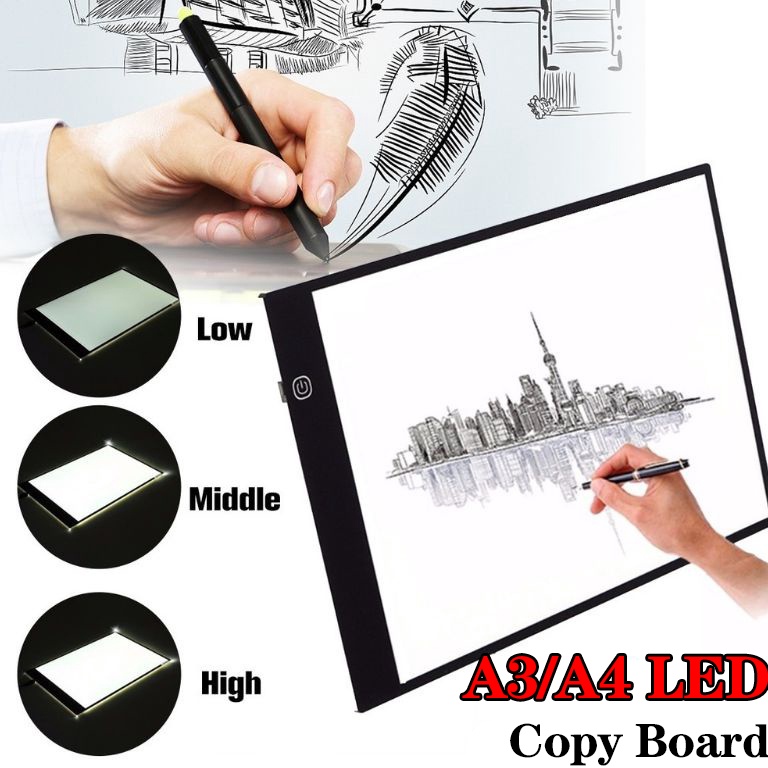 Jual Sangat Nyaman A3A4 LED Drawing Tracing Board Copy Board Papan LED ...