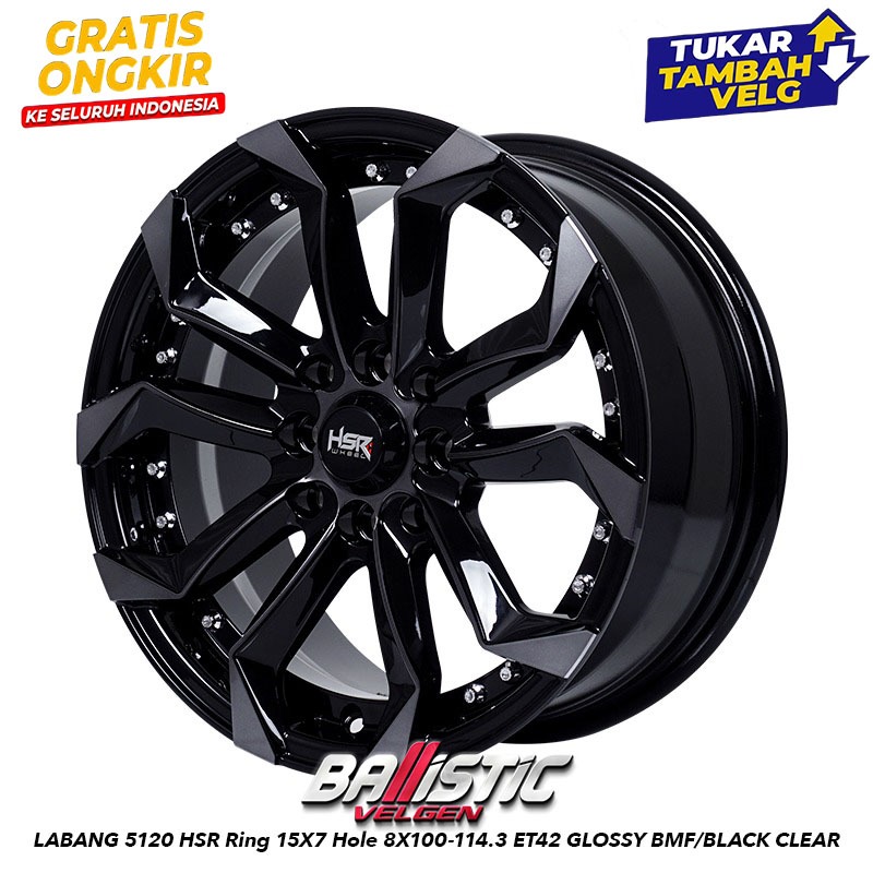 Jual Velg Original HSR Wheel Ring 15 Lubang Baut 4X100 dan 4X114,3 ...