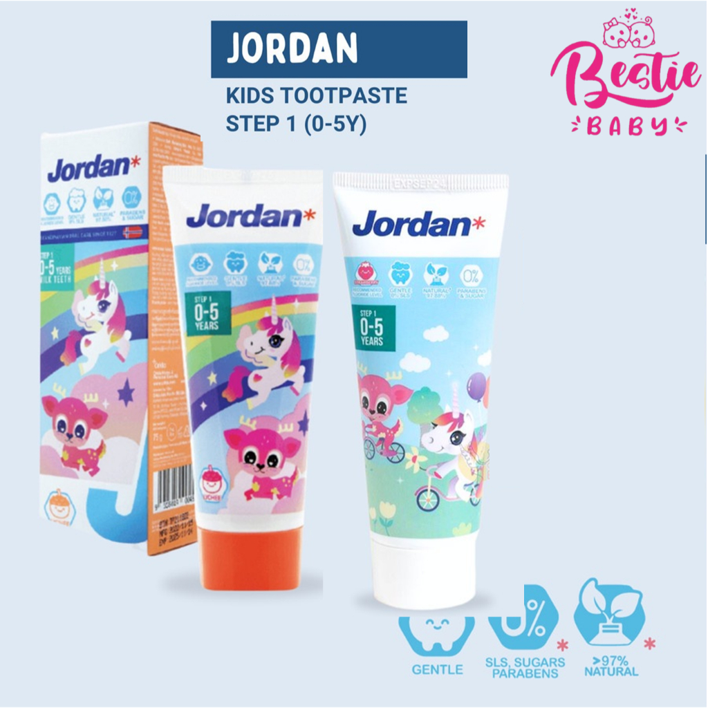 Jual JORDAN Oral Care Kids Pasta Gigi Step 1 (0-5 TAHUN) | Shopee Indonesia
