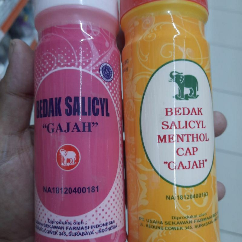 Jual BEDAK SALICYL MENTHOL CAP GAJAH 100 GRAM | Shopee Indonesia