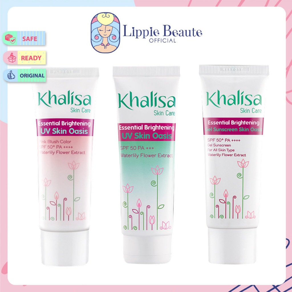 Jual KHALISA - Essential Brightening UV Skin Oasis Sunscreen | Shopee ...