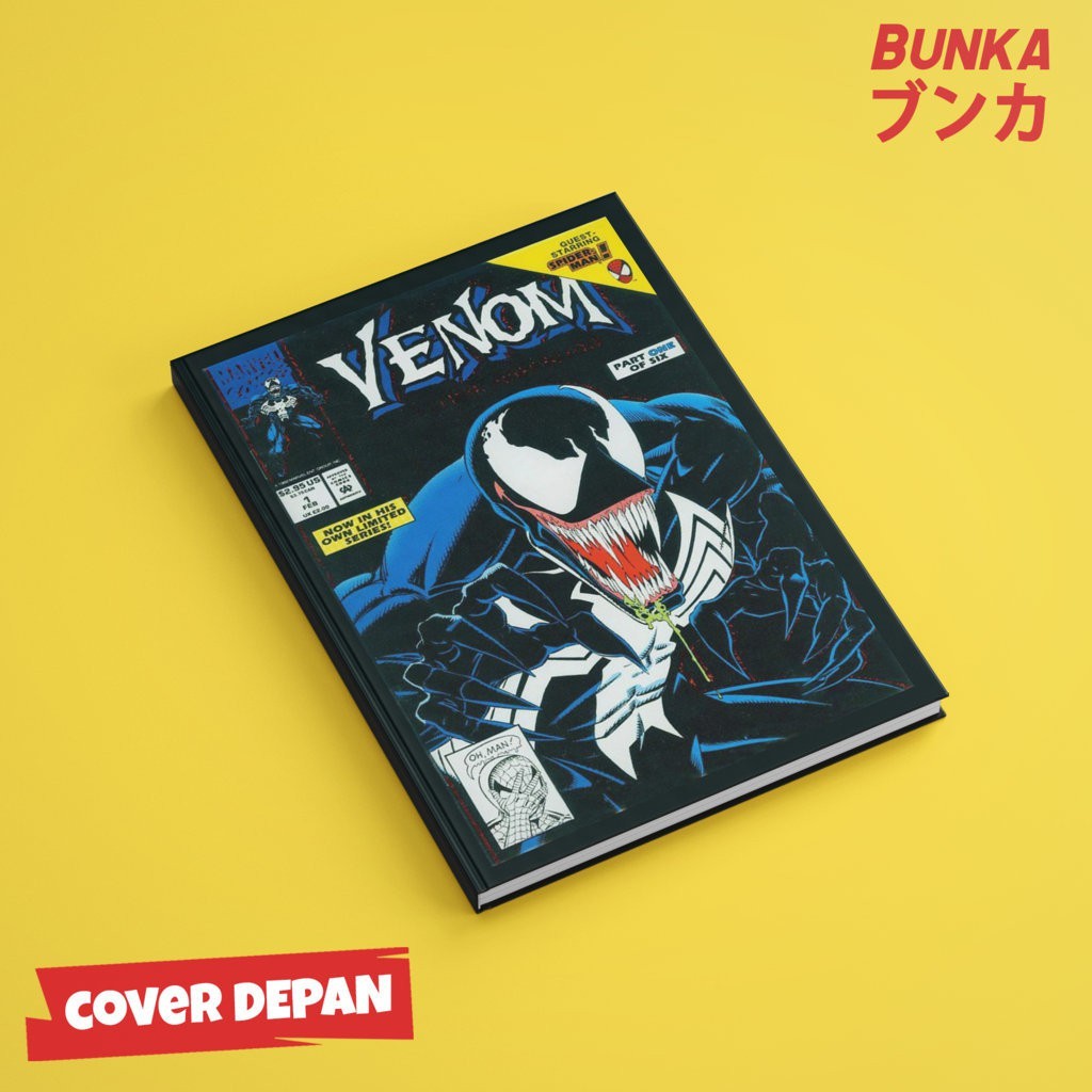 Jual Pocket Note Marvel Spiderman Komik Klasik Venom Hardcover A6 Buku ...