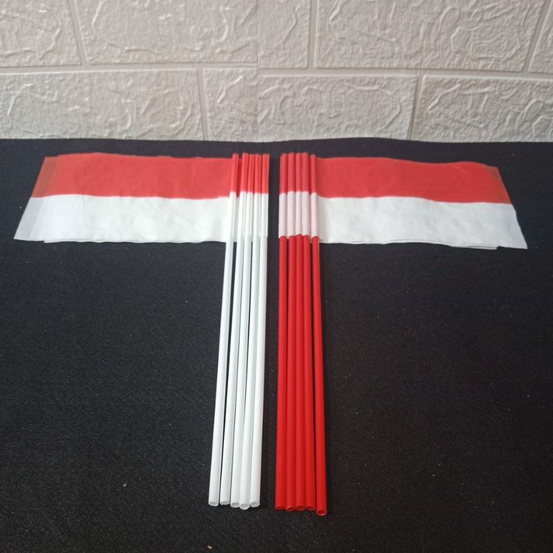 Jual BENDERA PAWAI MERAH PUTIH 10 PCS (5 MERAH 5 PUTIH) | Shopee Indonesia