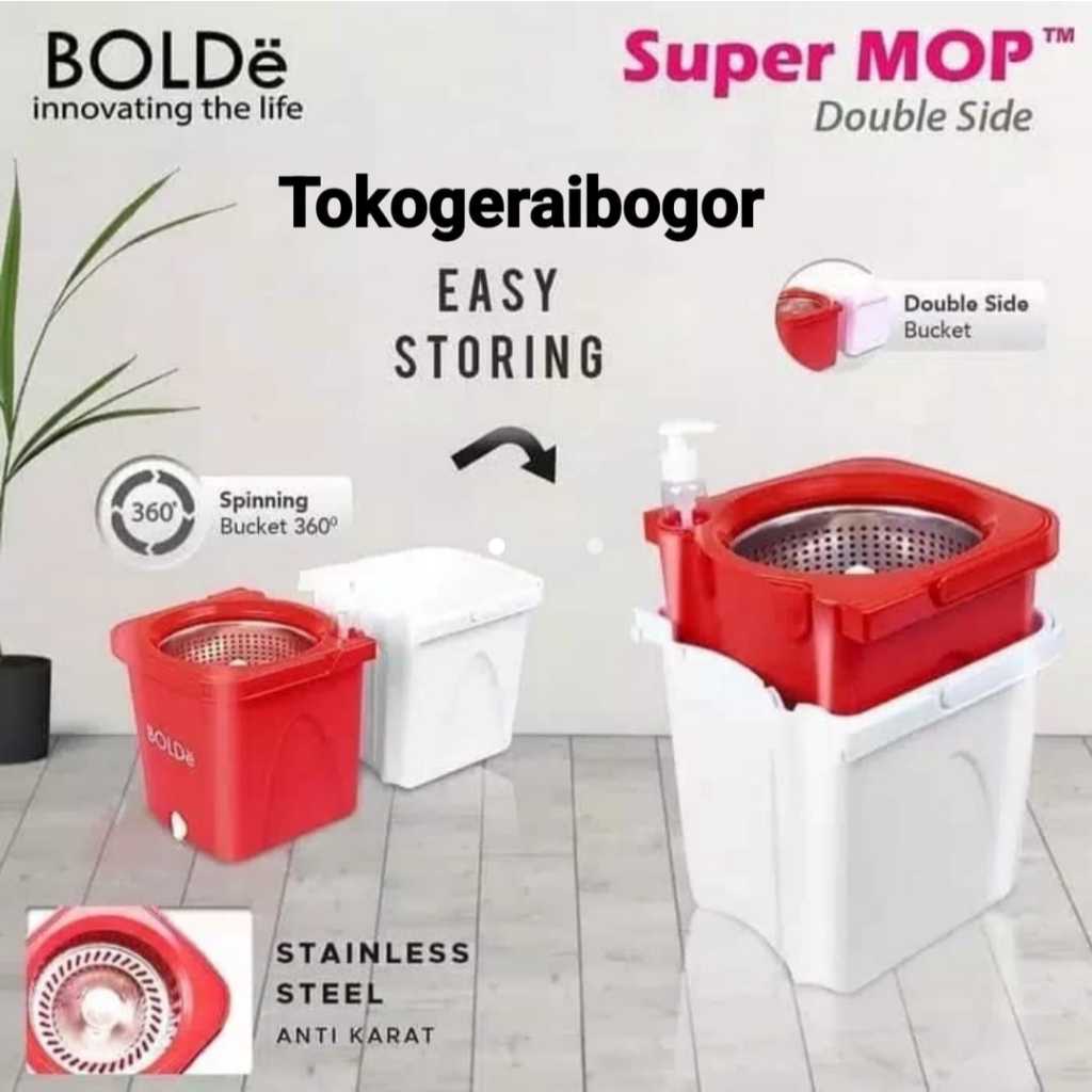 Jual BOLDE SUPER MOP DOUBLE SIDE (warna random) | Shopee Indonesia