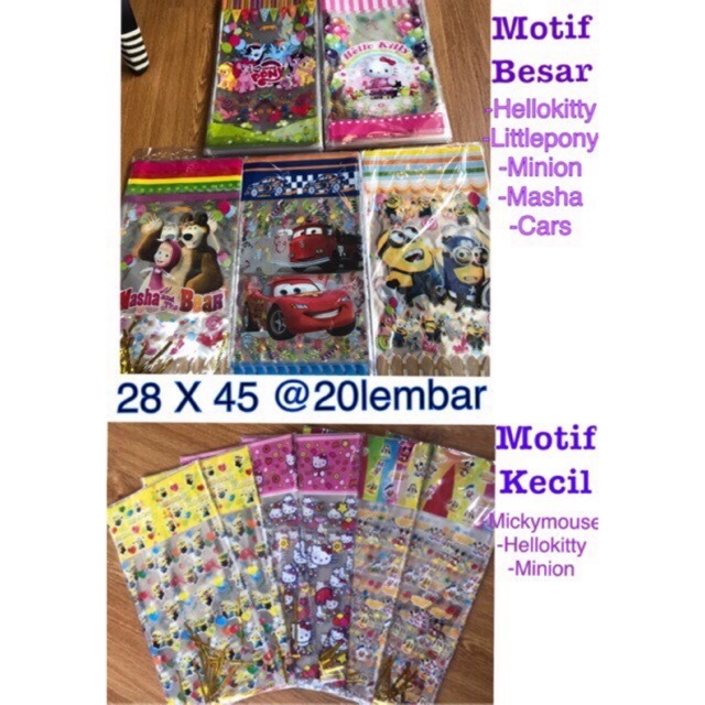 Jual OPP Ulang Tahun Jumbo 28x45 Plastik Snack Ultah / Souvenir Ulang ...