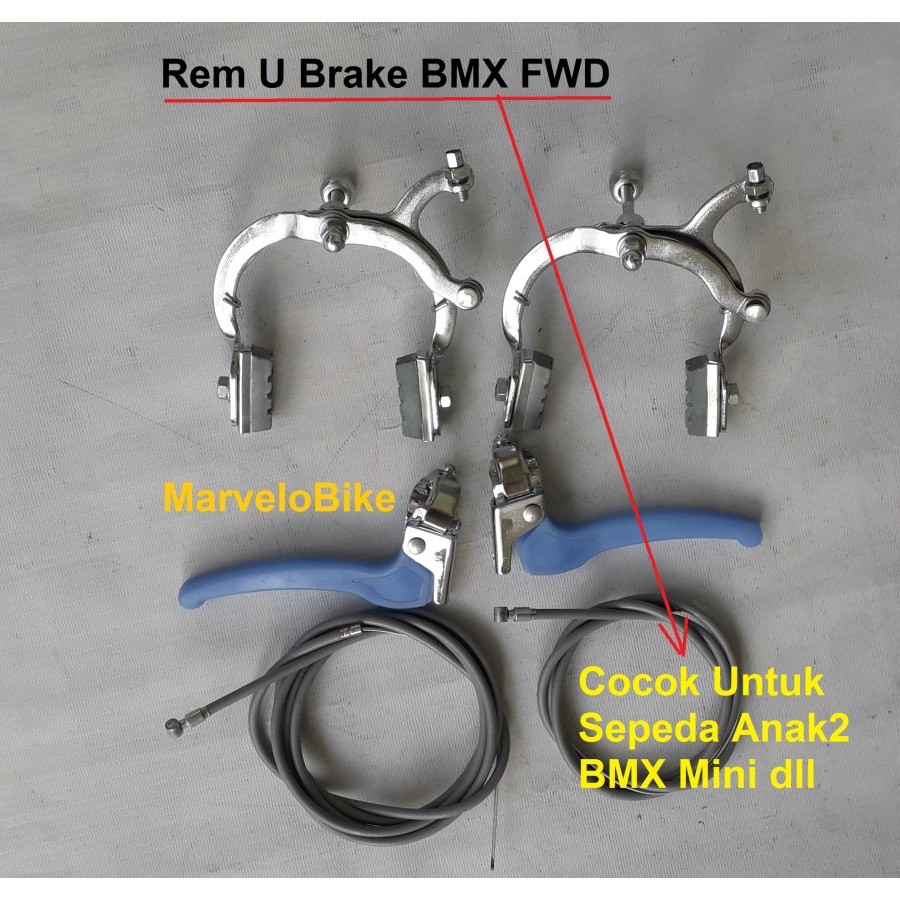 Jual Rem U Brake Sepeda Anak BMX Mini FWD Full Set | Shopee Indonesia
