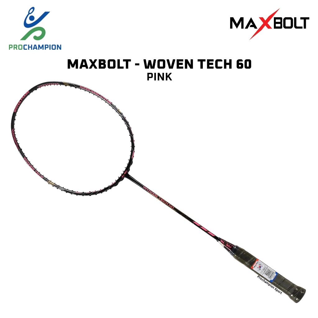 Jual Raket Badminton Original Maxbolt Woven Tech 60 WT60 WT 60 Pink ...