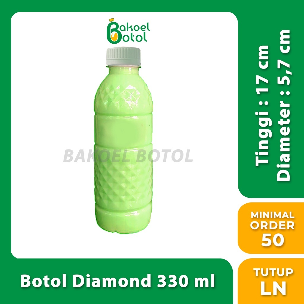 Jual botol diamond 330 ml LN tebal / botol mini / botol viral / botol ...