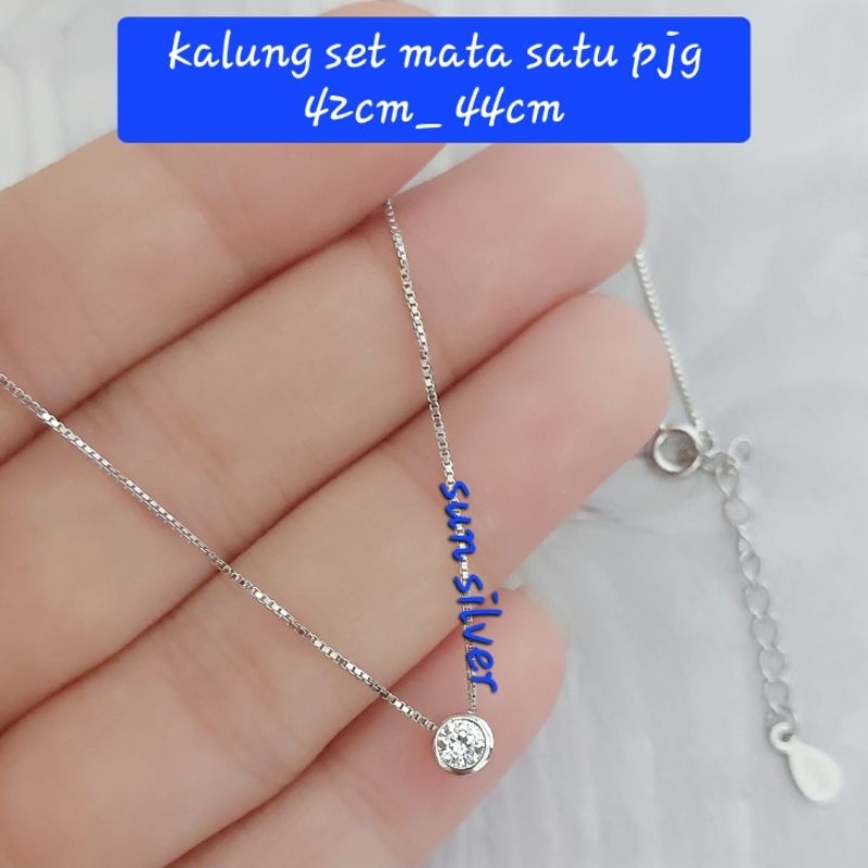 Jual KALUNG SET MATA SATU MINI PERAK 925 LAPIS MAS PUTIH KM 3 | Shopee ...