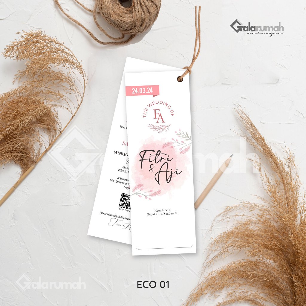 Jual Undangan Pernikahan Model Hang Tag (50pcs) | Shopee Indonesia