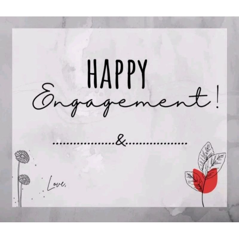 Jual uk 12x10 Kartu Ucapan engagement | Gift Card Engagement Kartu ...