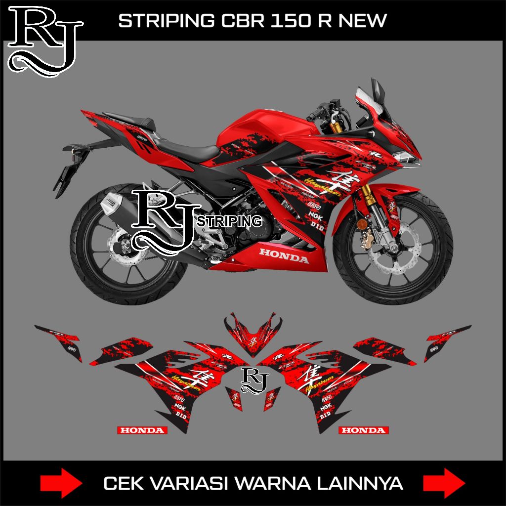 Jual Stiker Striping Honda Cbr150r K45r Thn 2021 2024 / Sticker Decals Honda Cbr 150r new ...