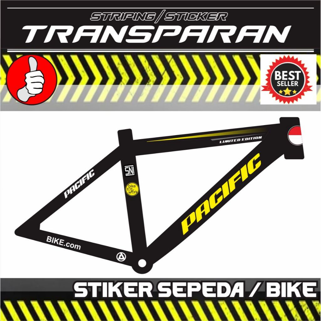 Jual STIKER STRIPING TRANSPARAN SEPEDA / STIKER TRANSFARAN/ STIKER ...