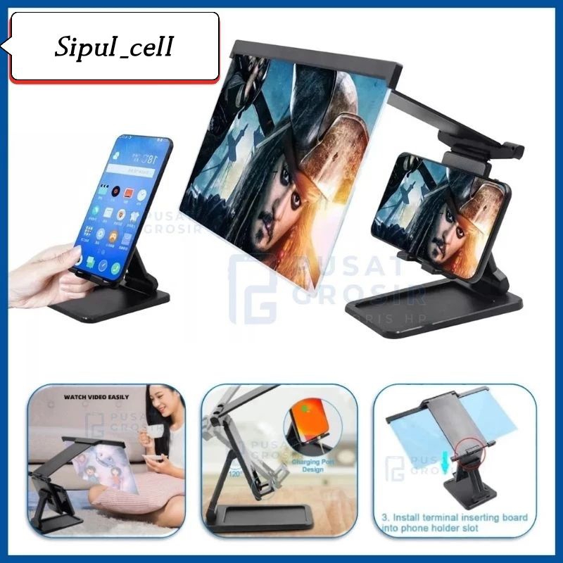 Jual kaca pembesar layar hp 3D F-6 F3 F12 folding screen Erlangen/stad ...
