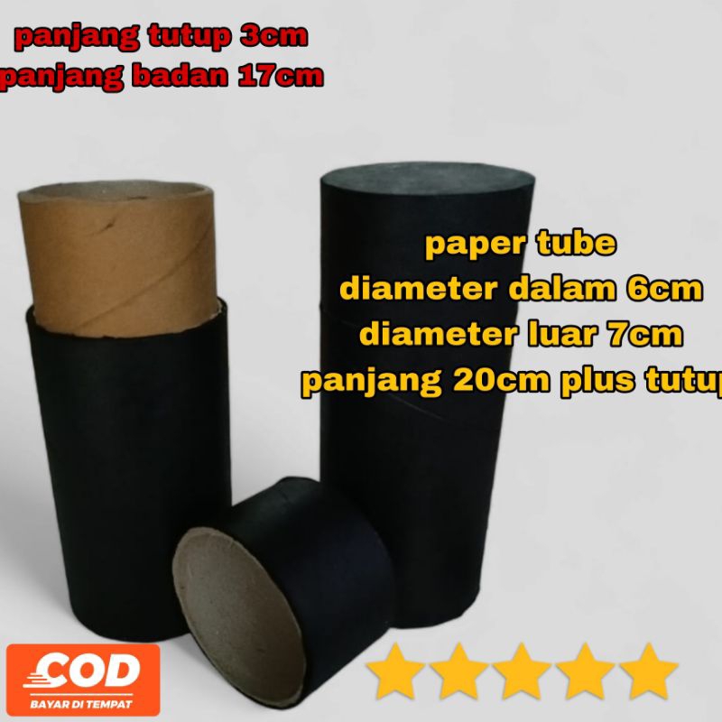 Jual Paper Core Tabung Selongong Karton Besar Panjang 20cm Diameter 8 ...