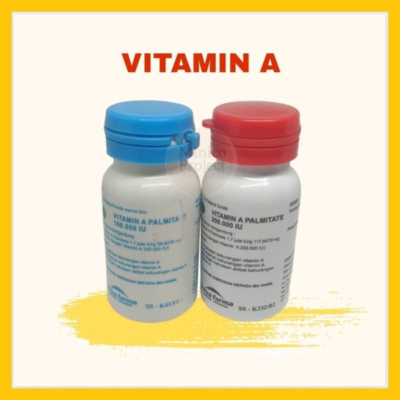 Jual Vitamin ANAK Posyandu Vit A kapsul merah 200000 UI Harga per/BOTOL ...