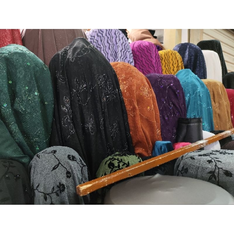 Jual Bahan Kain Double Hicon Bordir Premium Per 1/2m | Shopee Indonesia