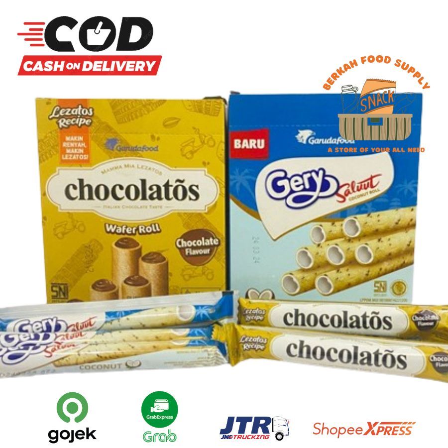 Jual [BERKAH] GERY CHOCOLATOS Roll Gery Salut Saluut 1 box 24 pcs ...