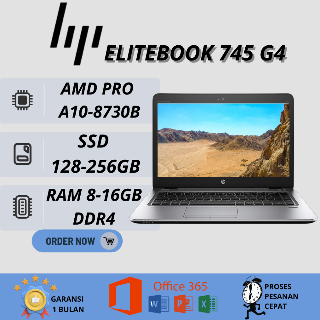 Jual HP 745 G4 AMD PRO/Radeon Graphic/Laptop Gaming Desain | Shopee ...