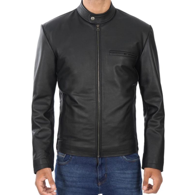 Jual Jaket kulit asli domba garut warna hitam polos mewah elegant ...