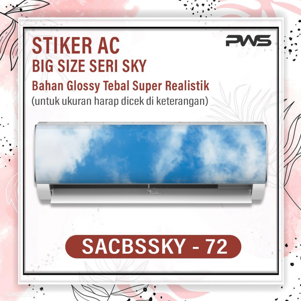 Jual Stiker AC Rumah Motif Sky / Stiker AC Dekorasi Rumah Pancawarna ...