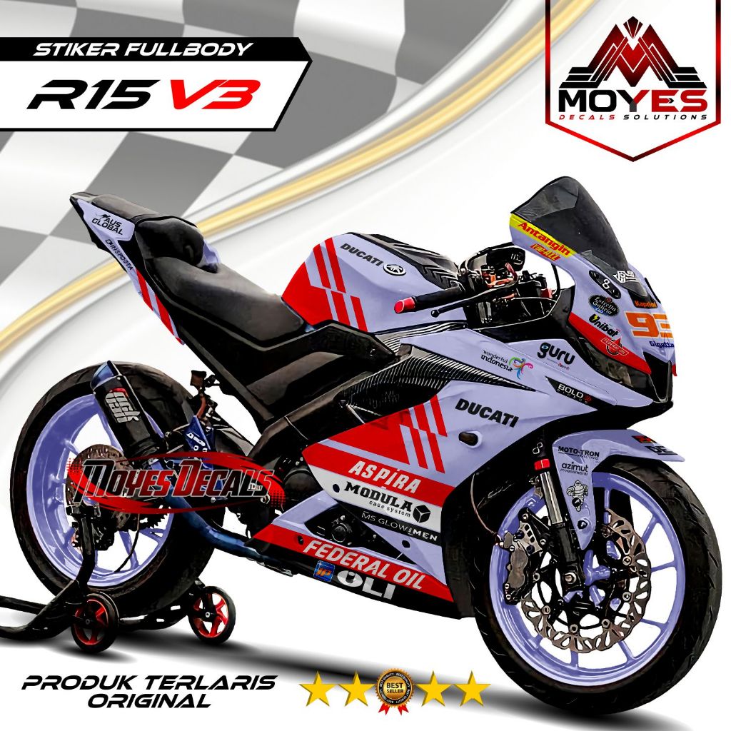 Jual Decal R15 V3 Fullbody Stiker Variasi Yamaha R15 V3 Fullbody ...