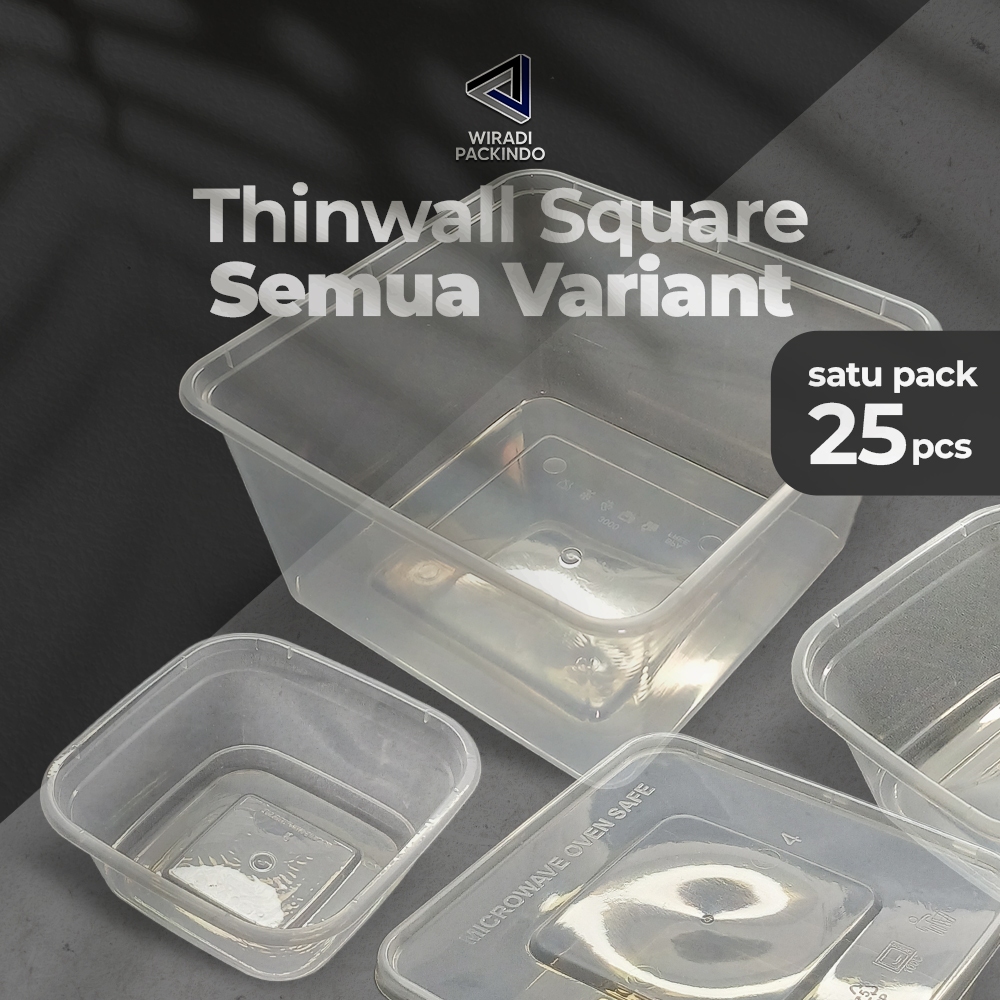 Jual Kotak Makan Plastik Persegi Thinwall Square Semua Ukuran