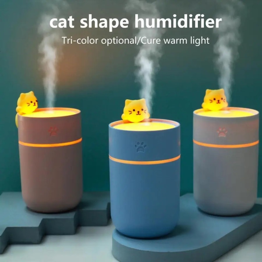 Jual Cat LED Lamp Humidifier Diffuser Pelembab Ruangan Udara Diffuser ...