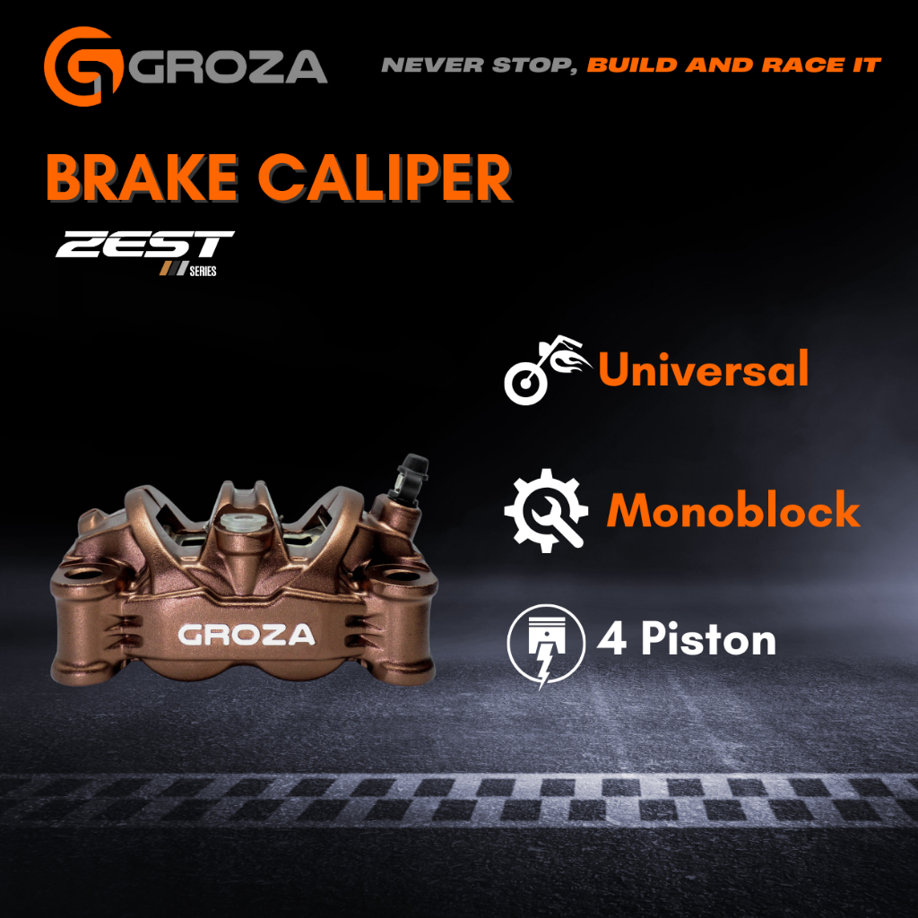 Jual GROZA - KALIPER ZEST SERIES 4PISTON MONOBLOCK (AEROX) | Shopee ...