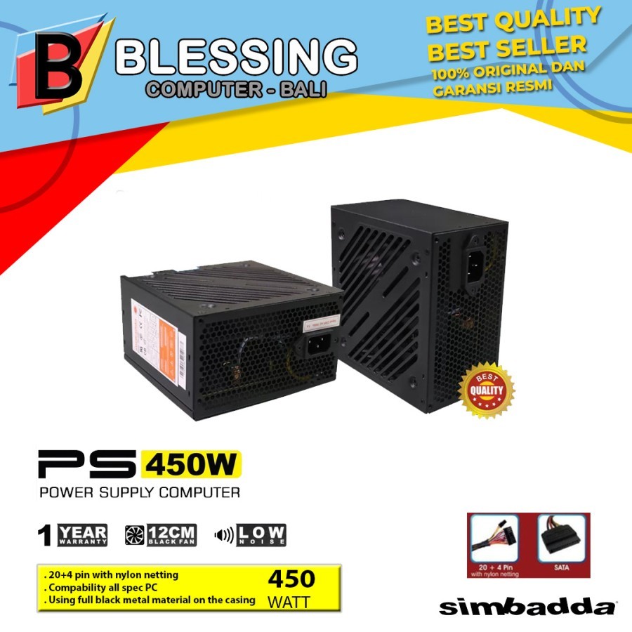 Jual Power Supply SIMBADDA 450W BOX | Shopee Indonesia