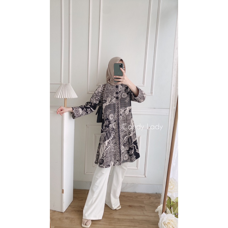 Jual CANDY LADY Tunik Batik / Batik kerja / batik motif modern / Batik ...