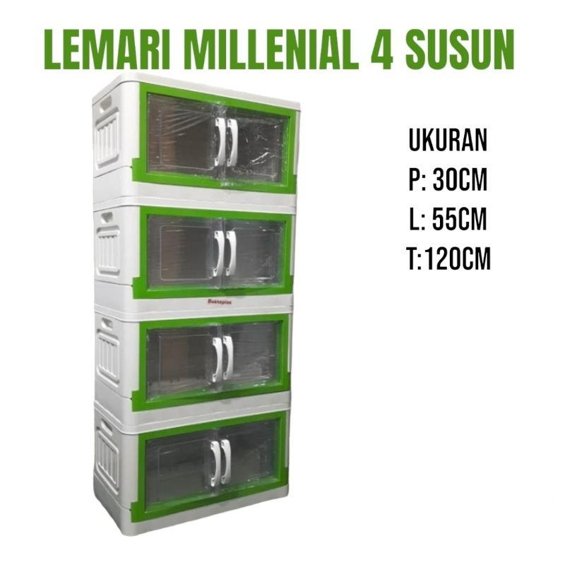 Jual LEMARI PLASTIK / BOX PLASTIK POLIBOX / LEMARI PAKAIAN SUSUN 4 ...