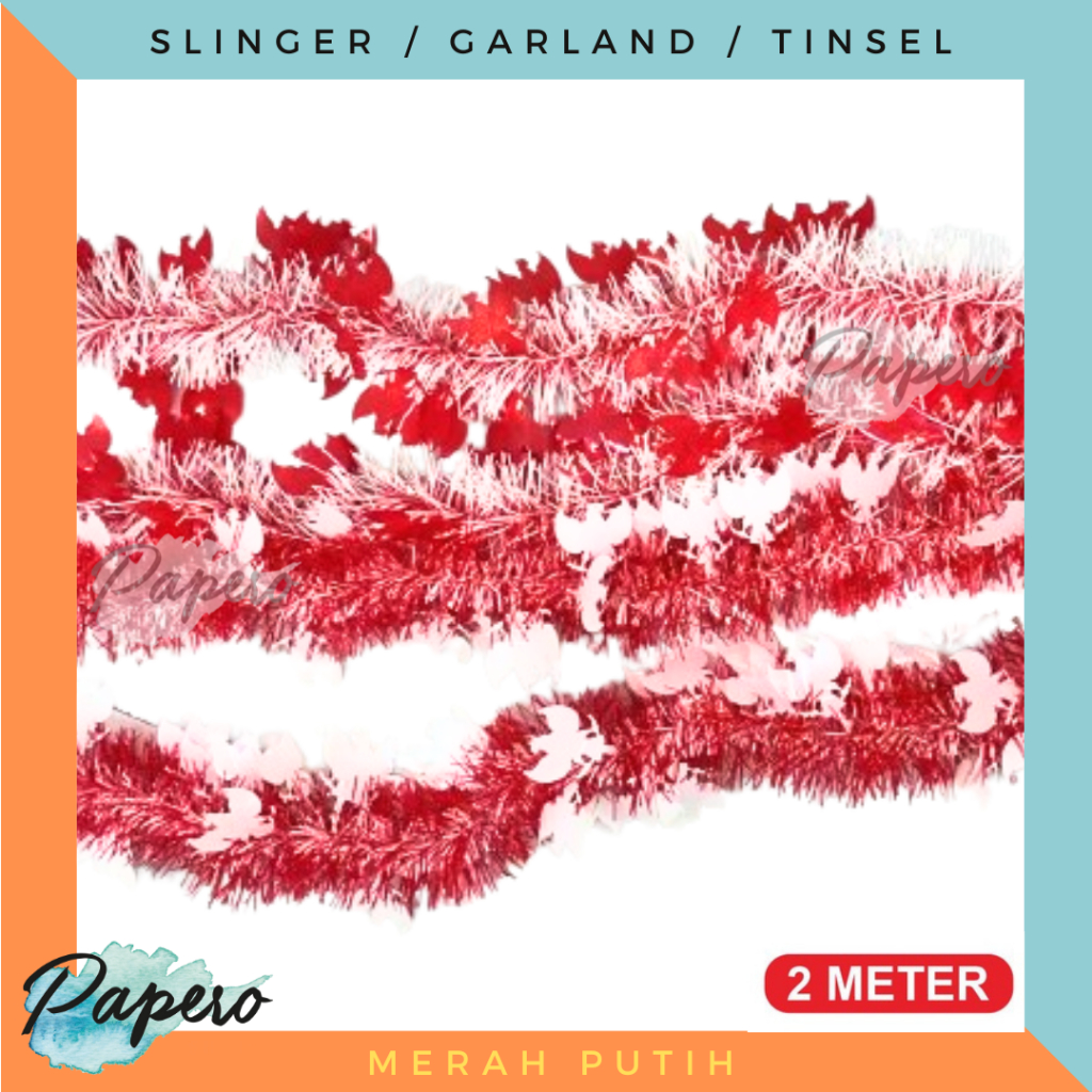 Jual Slinger Rumbai Merah Putih Hiasan Dekorasi HUT Kemerdekaan 17 ...