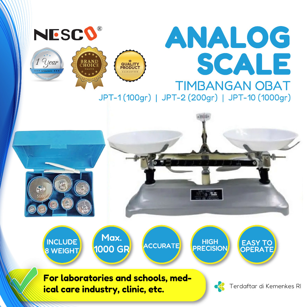 Jual Nesco Analog Scale/Timbangan Obat / Alat untuk mengetahui massa ...