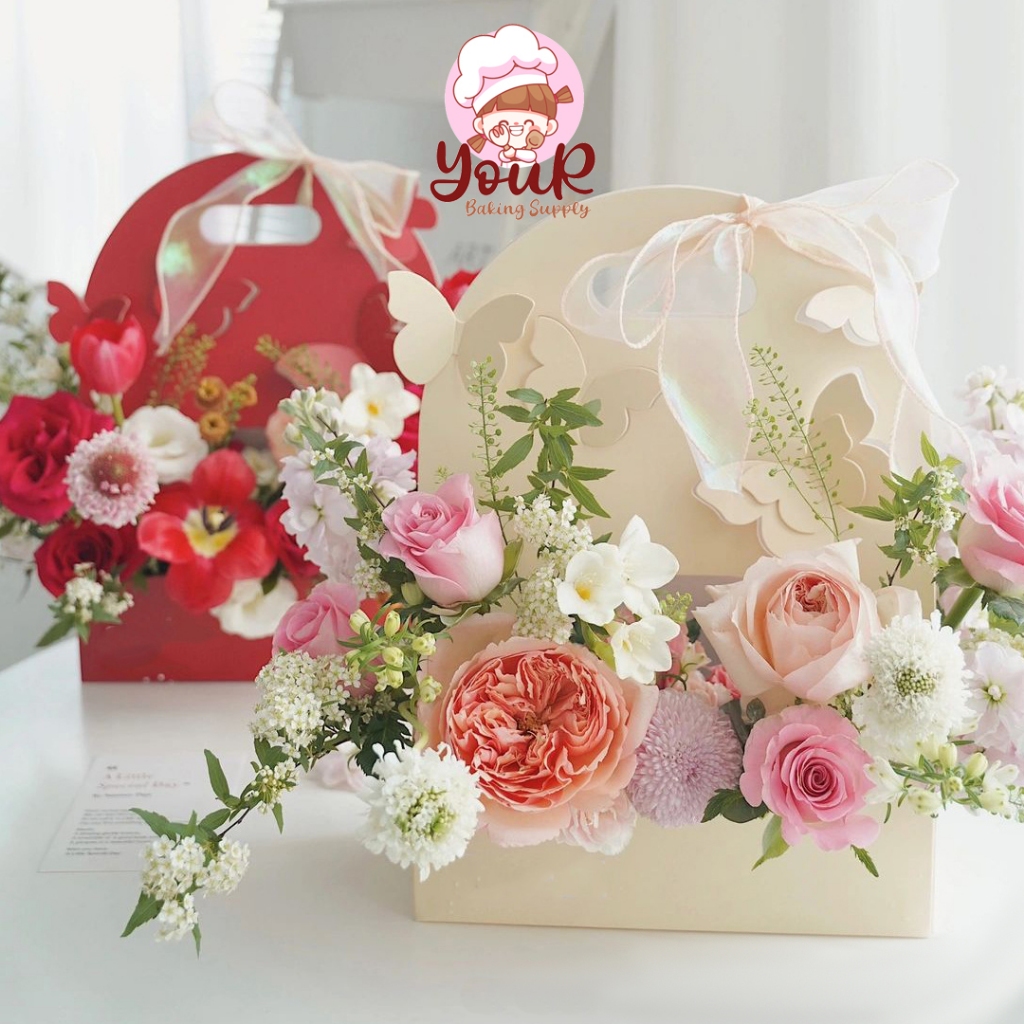 Jual Butterfly Flower Box LARGE / Box Bunga / Buket Bunga / Kotak Bunga ...